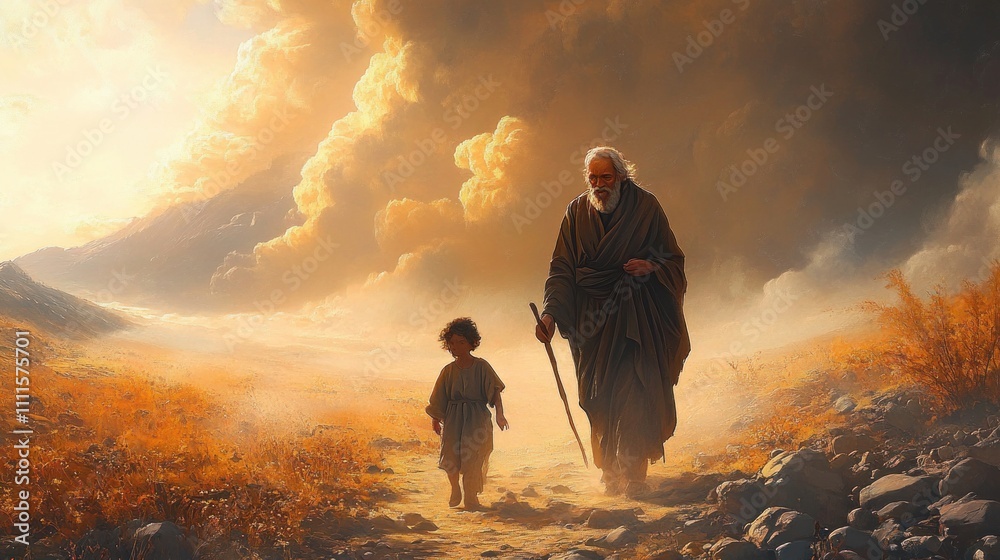 Journey of Faith Between Patriarch Abraham and His Son Isaac After ...