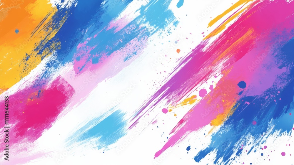 Vector illustration. Hand drawn abstract color frame set. Ink brush ...