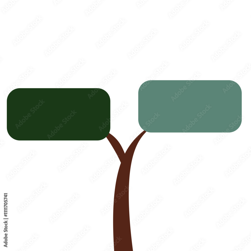 Tree Infographic Diagram Process Stock Vector | Adobe Stock