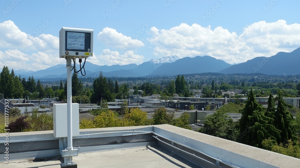Rooftop Air Quality Monitoring Station with Sensors for Clean Air and ...