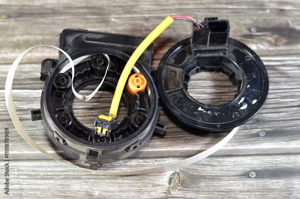 Broken airbag spiral cable clock spring for automobiles, that stores ...