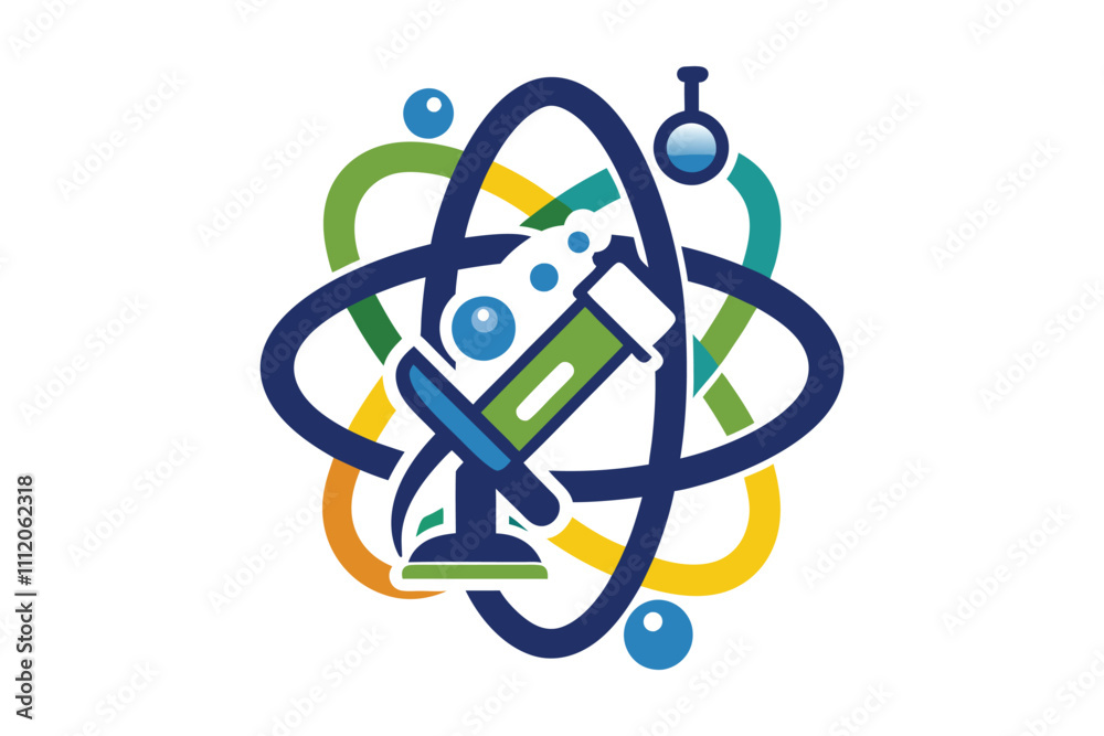 Chemistry lab line icons. Chemical formula, Microscope and Medical ...