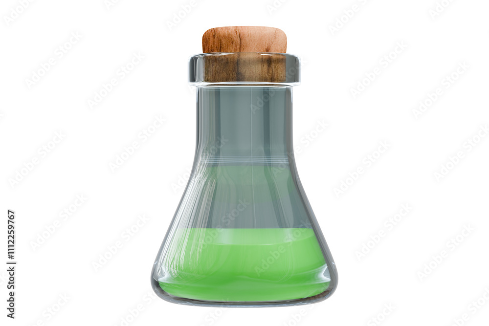 3d Flask Test tube icon. Minimal Cartoon Chemical glasses test tube ...