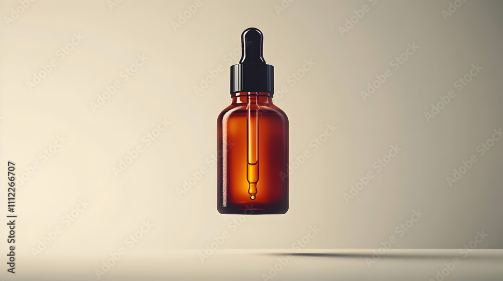 Floating Face Serum Bottle and Dropper Design for Skincare Infographics ...