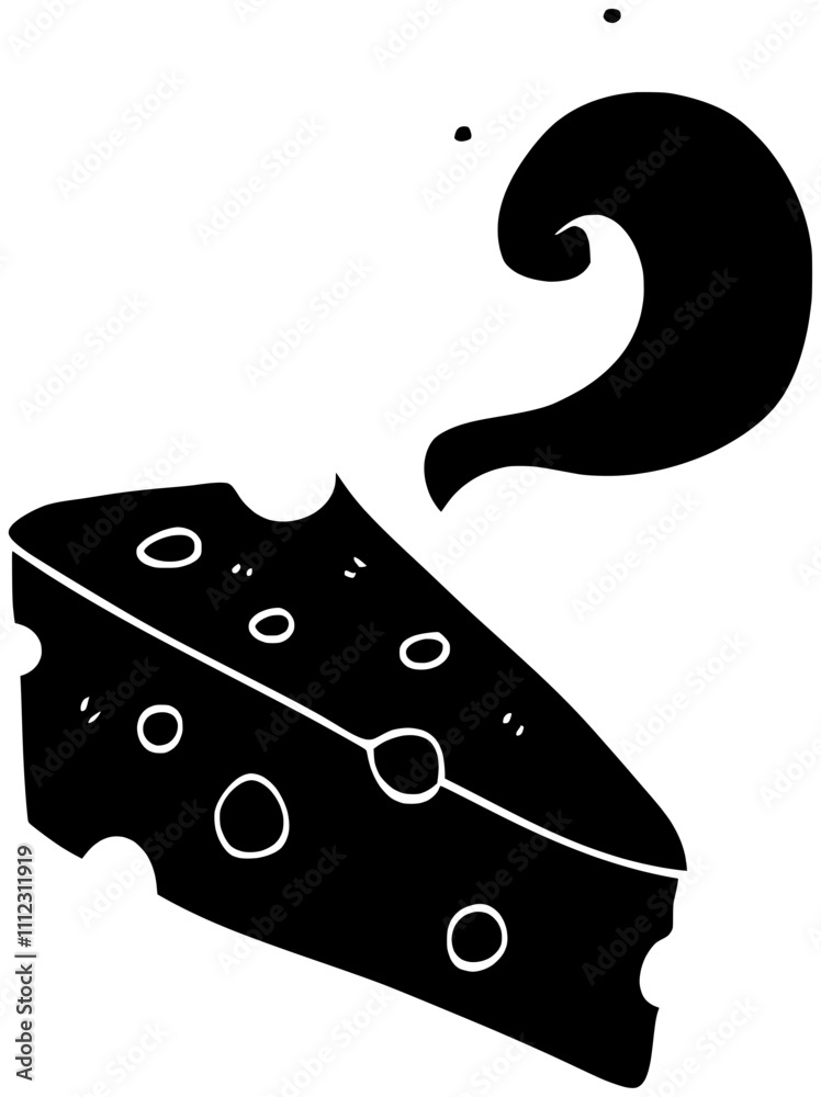 food illustration cheddar silhouette piece logo slice icon cheese ...