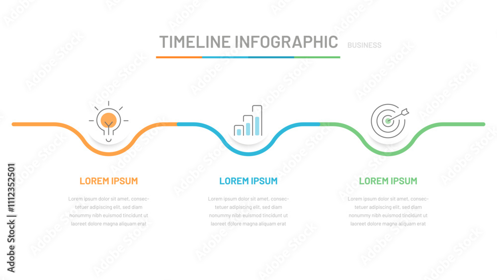 Three-step diagram, infographics, chart. It can be used in a ...
