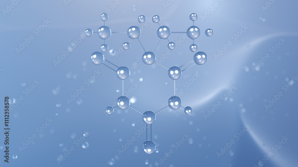 Barbital molecular structure, 3d model molecule, barbiturate ...