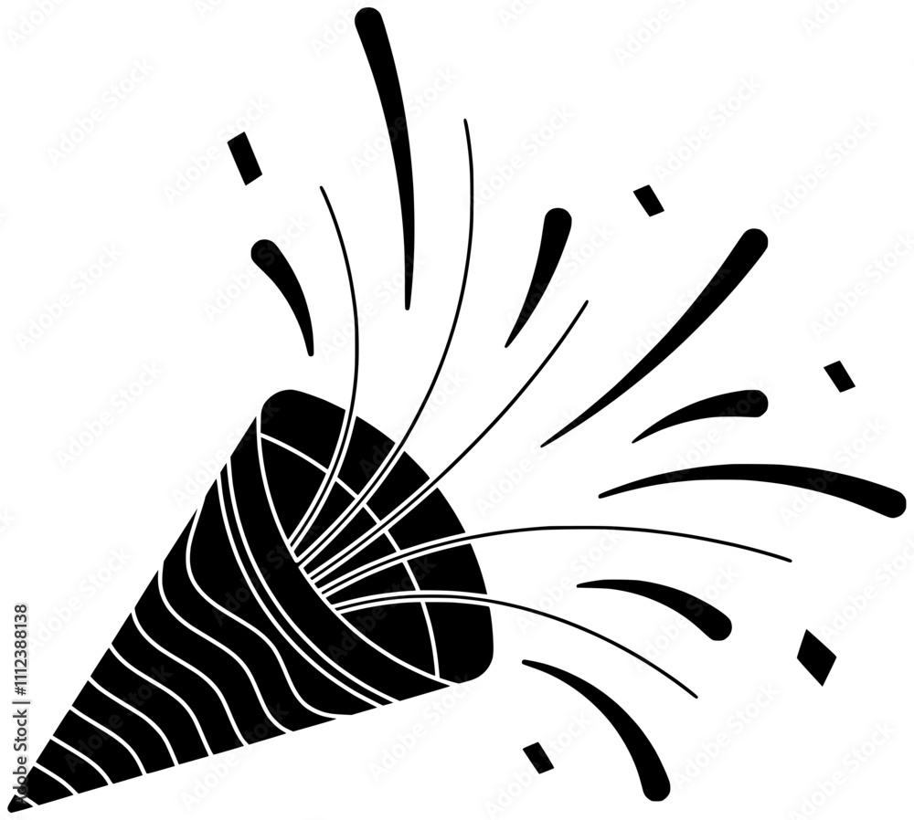 party illustration festival silhouette trumpet logo newyear icon music ...