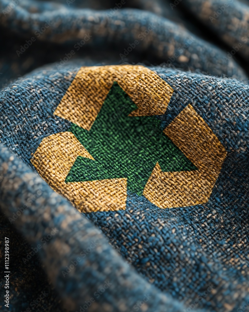 Ecofriendly clothing collection with the recycle logo, showcasing the ...