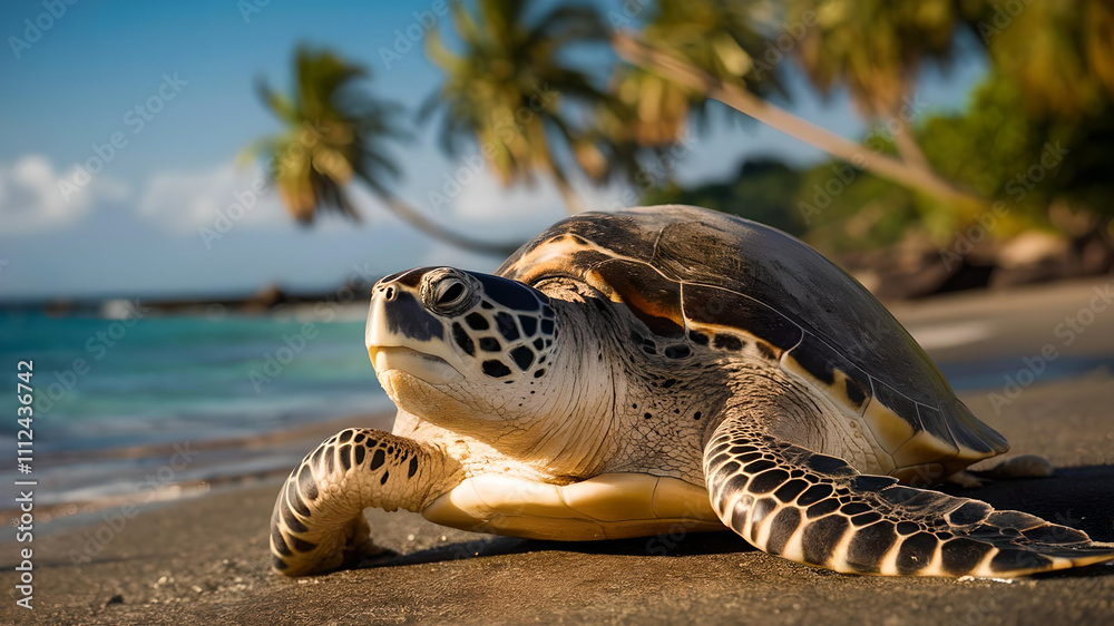 Celebrate the beauty and significance of the Hawks bill turtle as it ...