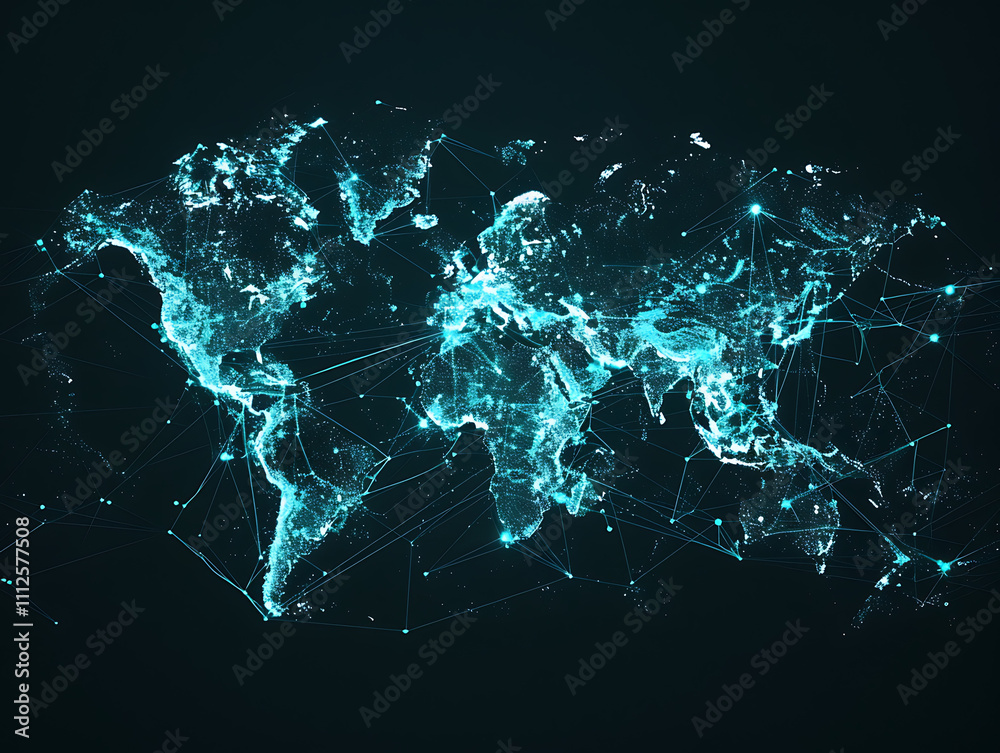 Enhancing global connectivity 5g network upgrade visualized on world ...