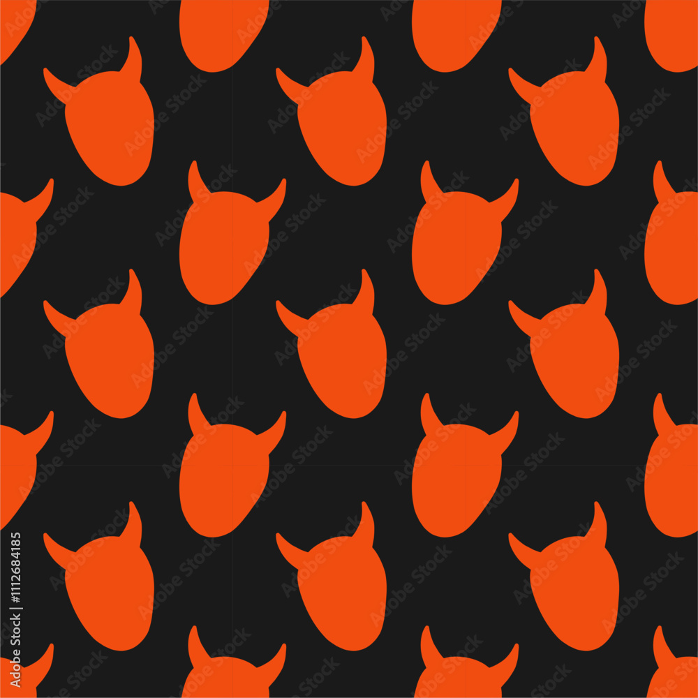 Weird devil silhouette. Vector clip art. Red devils. EPS and JPG ...