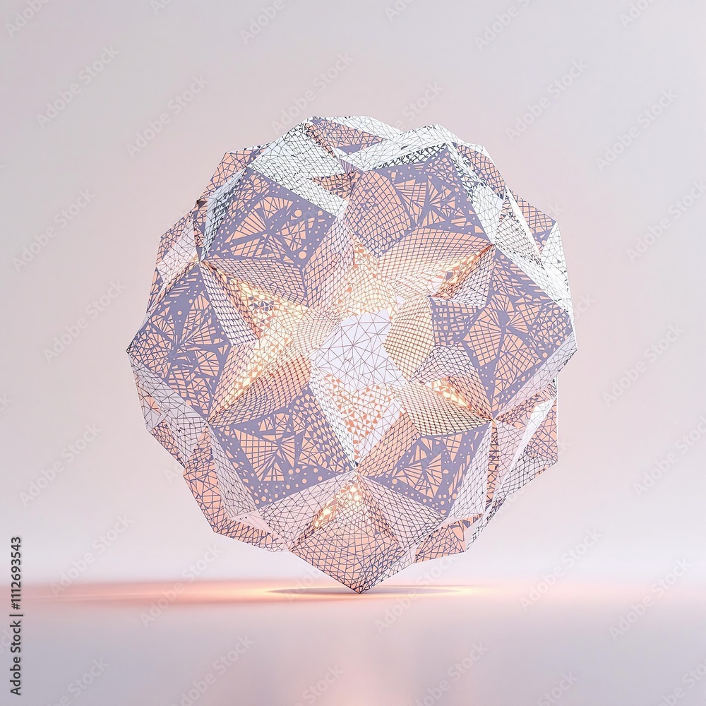 Geometric representation of a dot polygon with multiple sides and ...