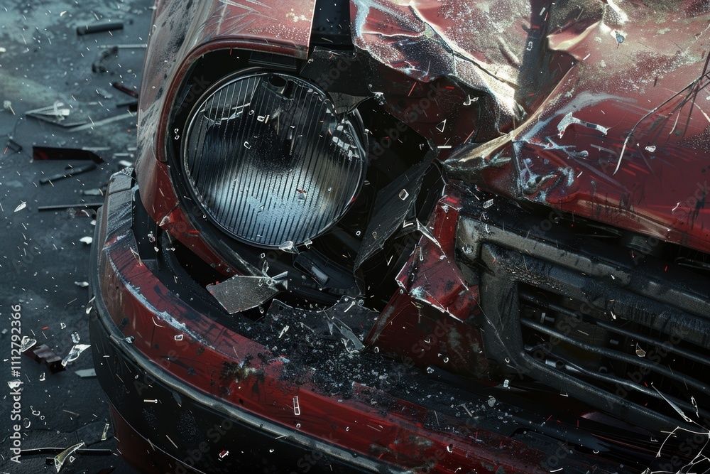 Realistic Depiction of Vehicle Damage from Drunk Driving Impact for ...