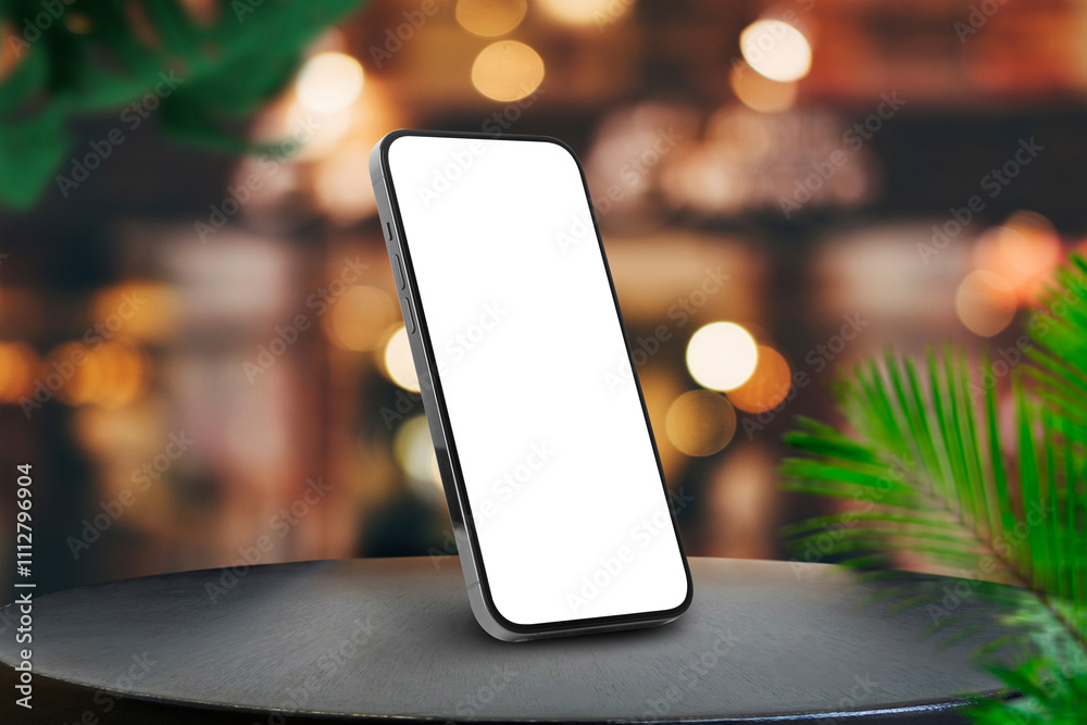 smartphone mockup white screen. mobile phone . device UI UX mockup ...