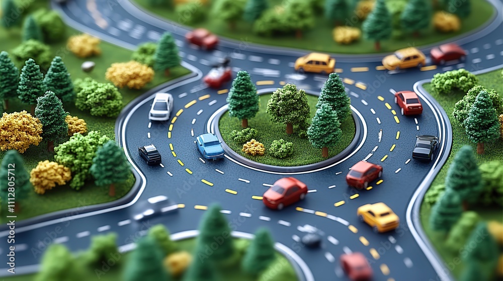 isometric map fragment 3d perspective highway road traffic mbse model ...