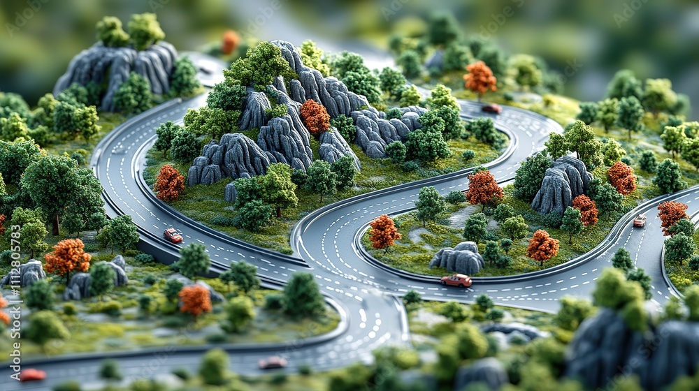 isometric map fragment 3d perspective highway road traffic mbse model ...
