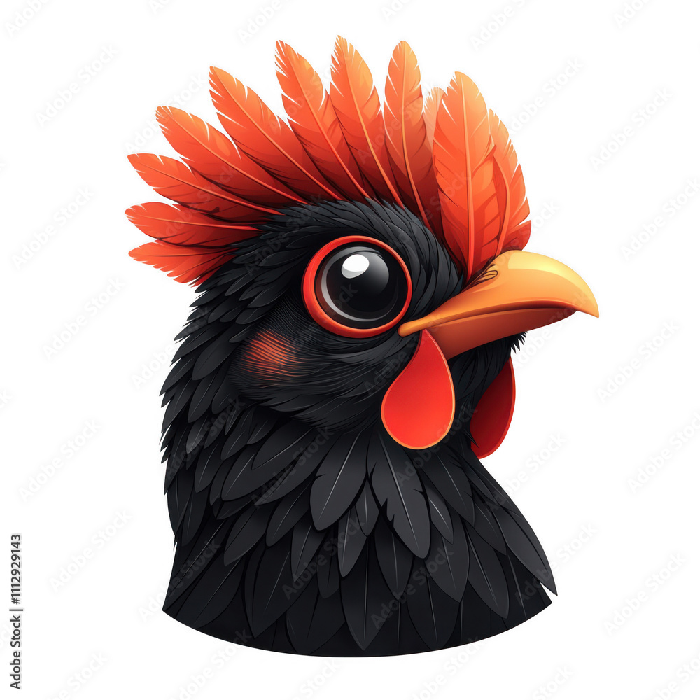 Black Chicken icon png Minimalist flat icon, vector logo style sign ...