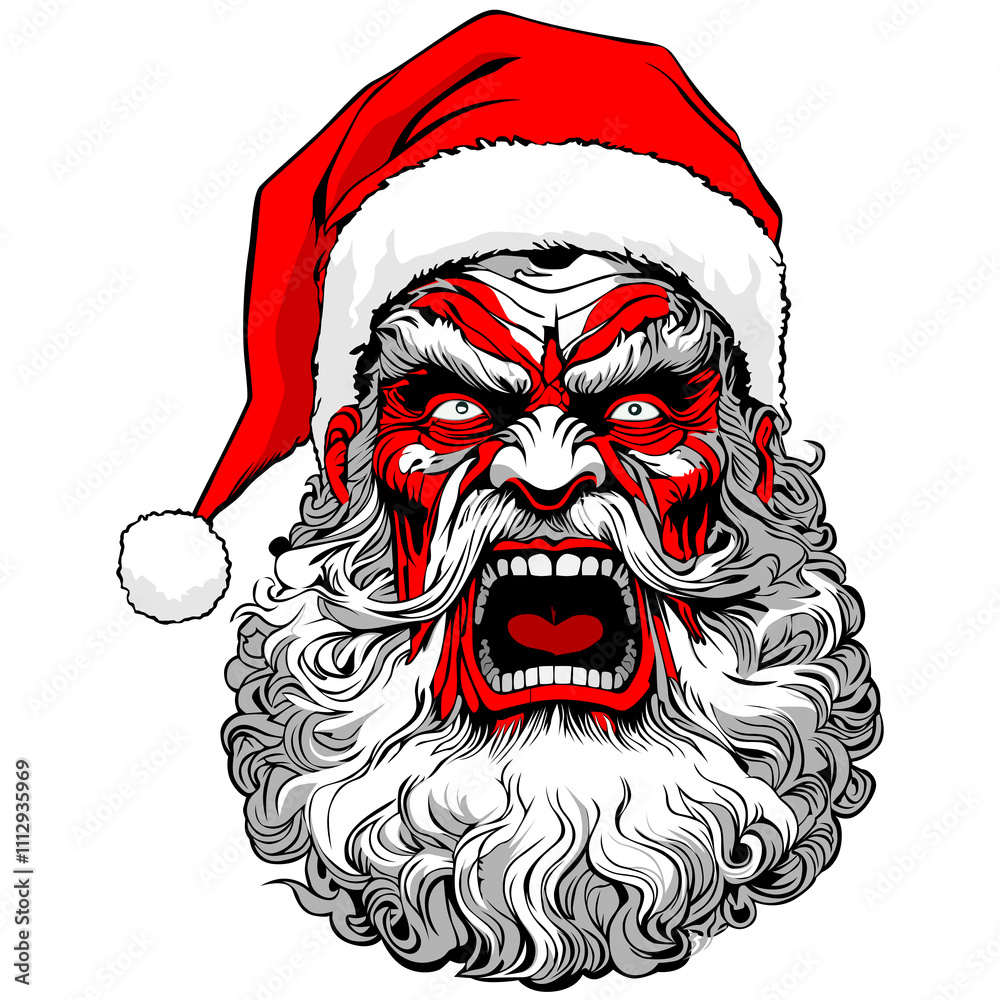Scary horror santa claus head, killer santa claus for horror scary ...