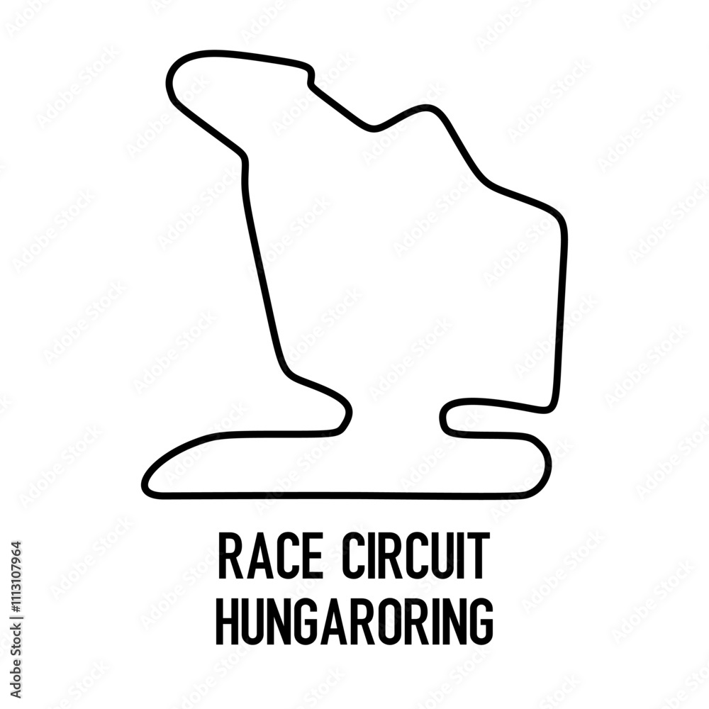 Hungaroring circuit for motorsport and autosport. grand prix race track ...