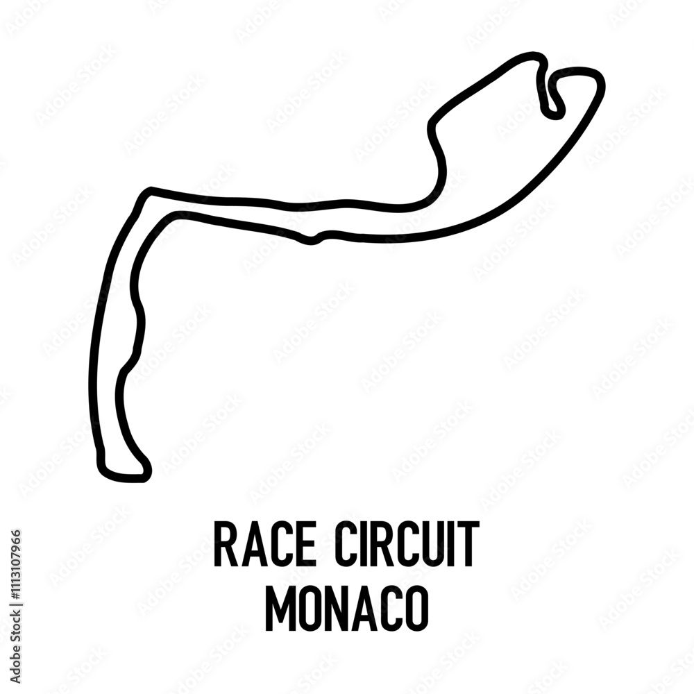 Monaco circuit for motorsport and autosport. grand prix race track ...