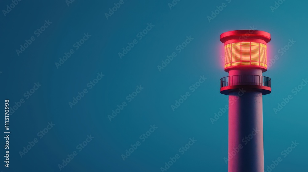 peak energy concept. peak energy concept. A radiant control tower ...