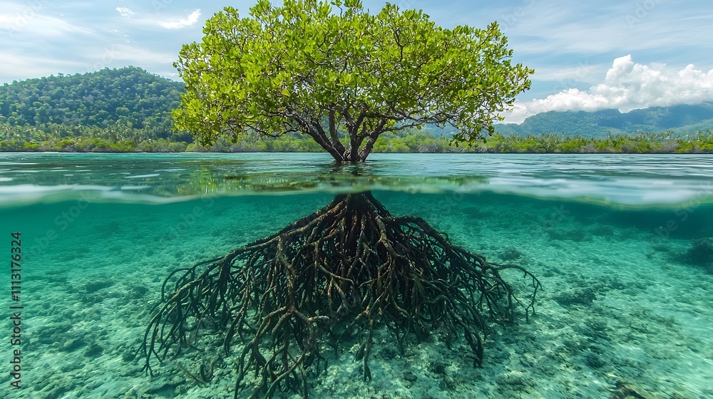Exploring Mangrove Ecosystems Underwater Tree Roots Coastal Waters Nature Photography Tropical ...