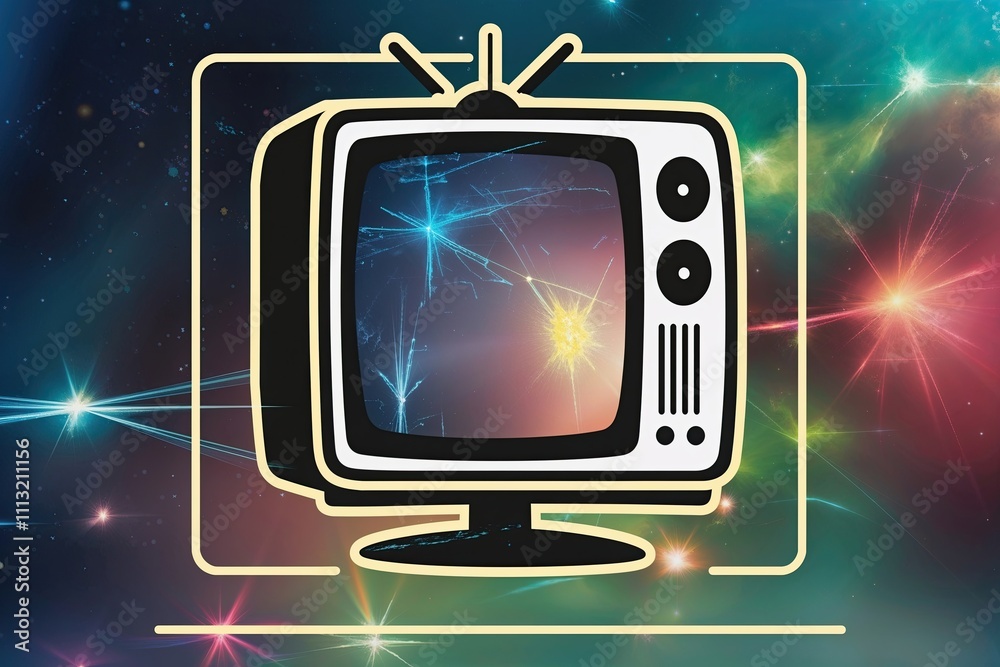 Charming 80s VHS Distorted Analog TV Static Overlay with Whimsical ...