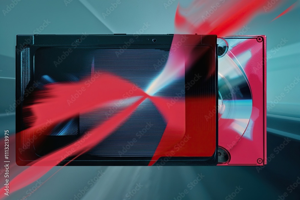 Dramatic Blended Overlay with Classic VHS Distortions and High-Res 8K ...