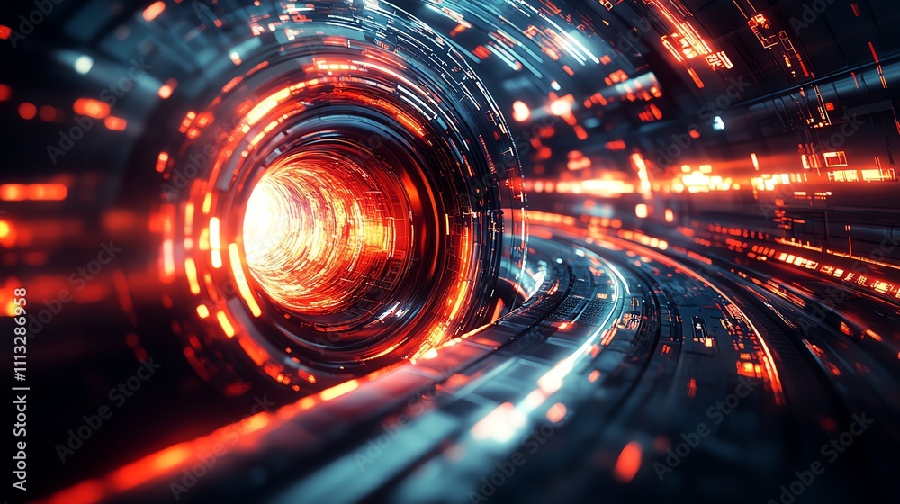 Engineer fine-tuning a virtual reality treadmill close up, immersive ...