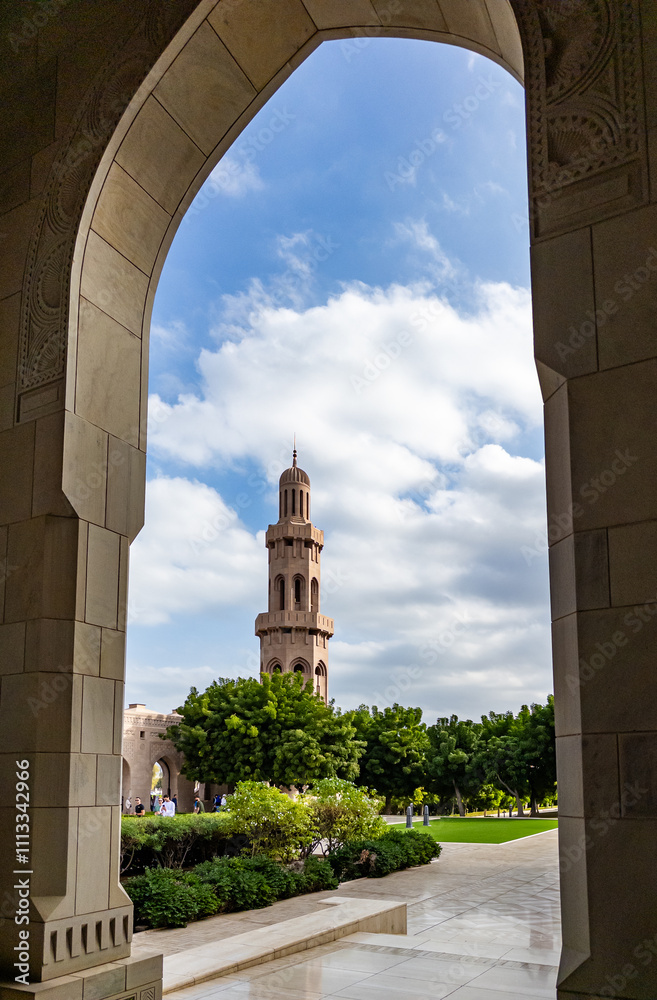Sultan Qaboos Grand Mosque is the largest mosque in Oman, located in ...