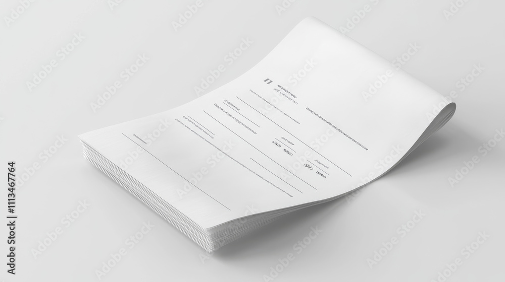 Ilustración de Stock Paper bill or shop payment receipt isolated mockup ...