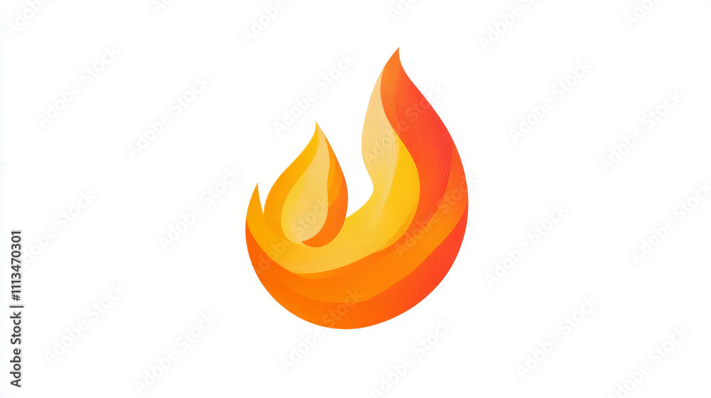 3d render hot fire burn icon emoticon illustration. Png simple shape ...