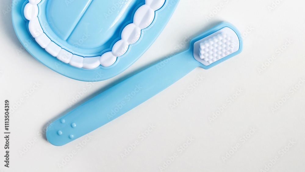 Dentist playset for kids isolated on white backdrop.imaginative ...