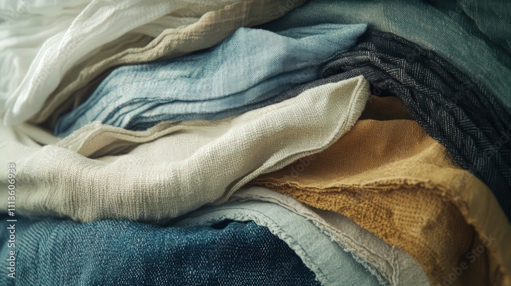 A stop frame animation sequence where various fabric swatches ...