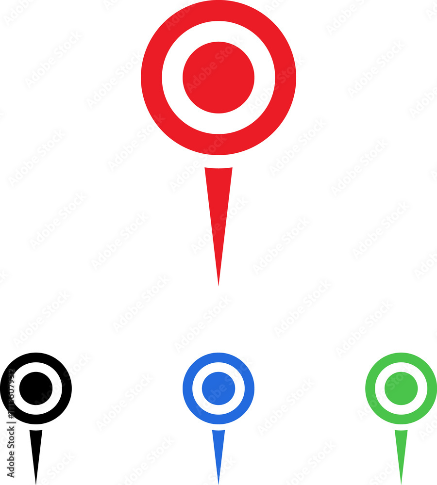 Map Pin icon. Pointer Navigation Symbol. Flag Mark, Place Location ...