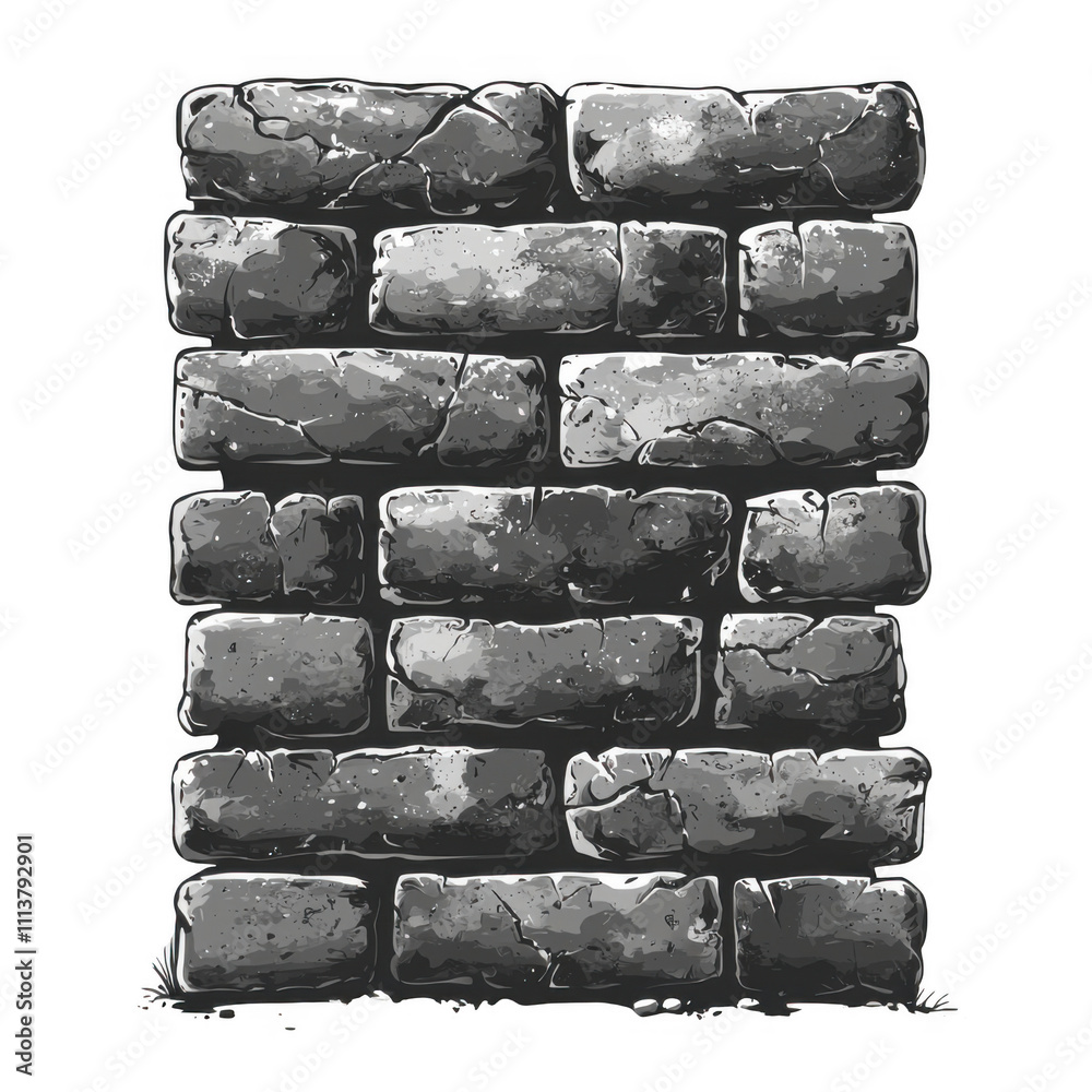 Black icon of Wall icon png Minimalist flat icon, vector logo style ...