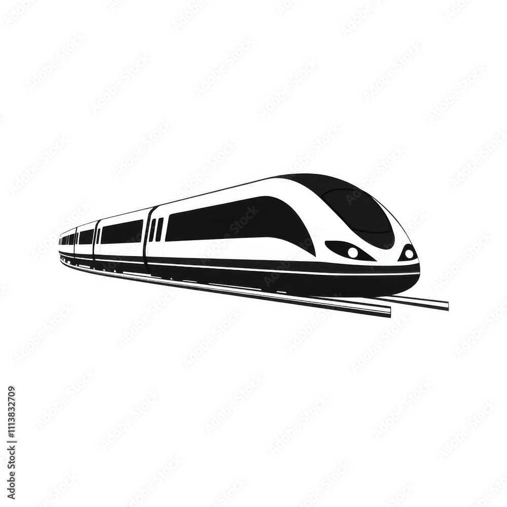 Black Monorail icon png Minimalist flat icon, vector logo style sign ...