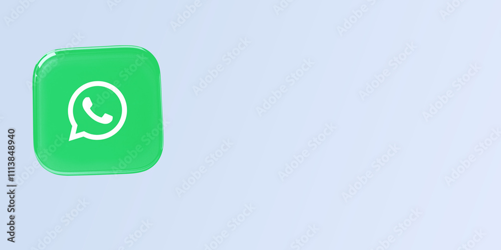 Whatsapp app logo. Whatsapp logo on a gray background, white square ...