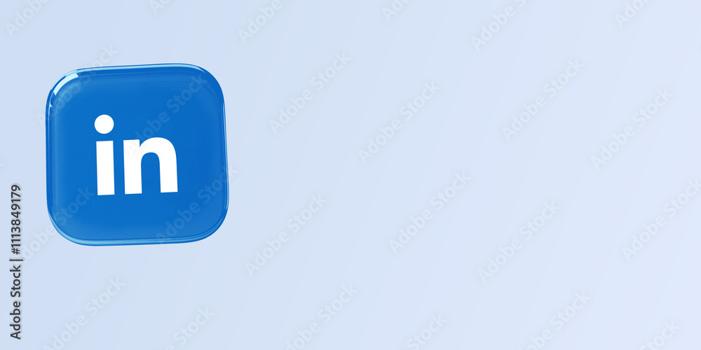 LinkedIn app logo. LinkedIn logo on a gray background, white square ...