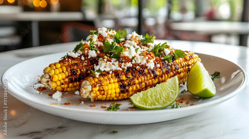 Grilled Street Corn Elotes with Chili Lime Mayo and Cotija, Mexican ...