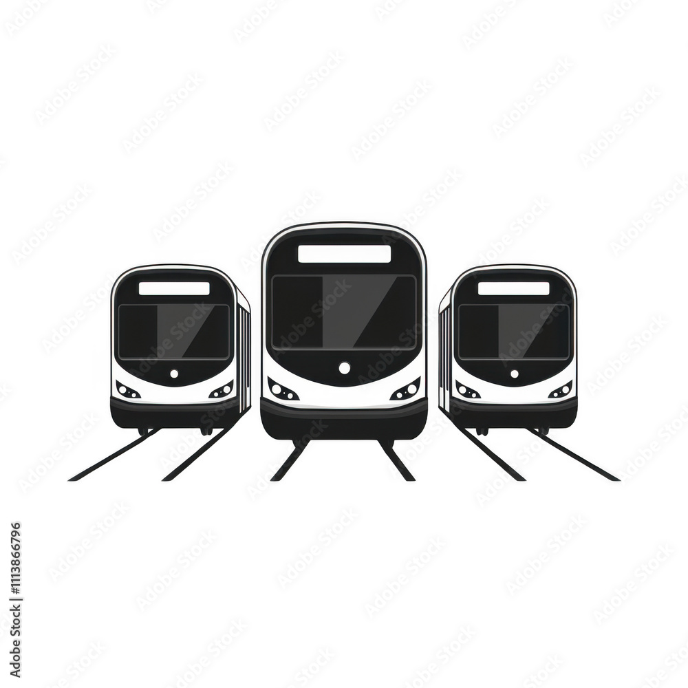 Black Public Transport System icon png Minimalist flat icon, vector ...