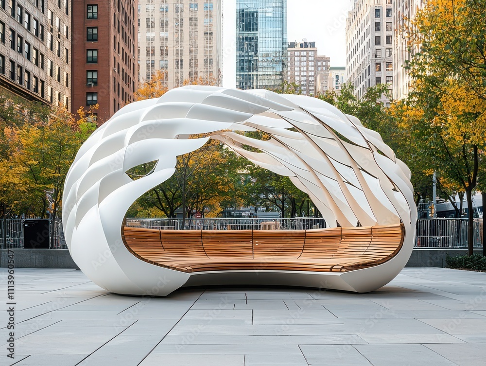 Innovative air filtration sculpture unveiled in urban park new york ...