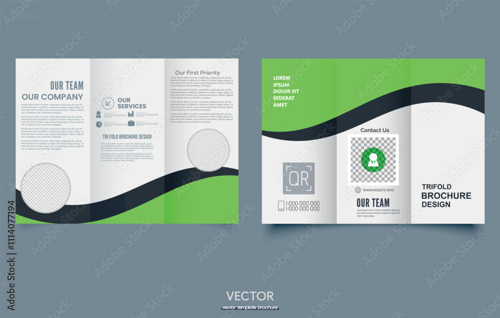 Professional clean modern and corporate various colorful trifold ...