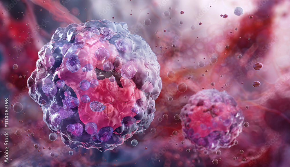 Basophil white blood cell, type of granulocyte with granular cytoplasm ...