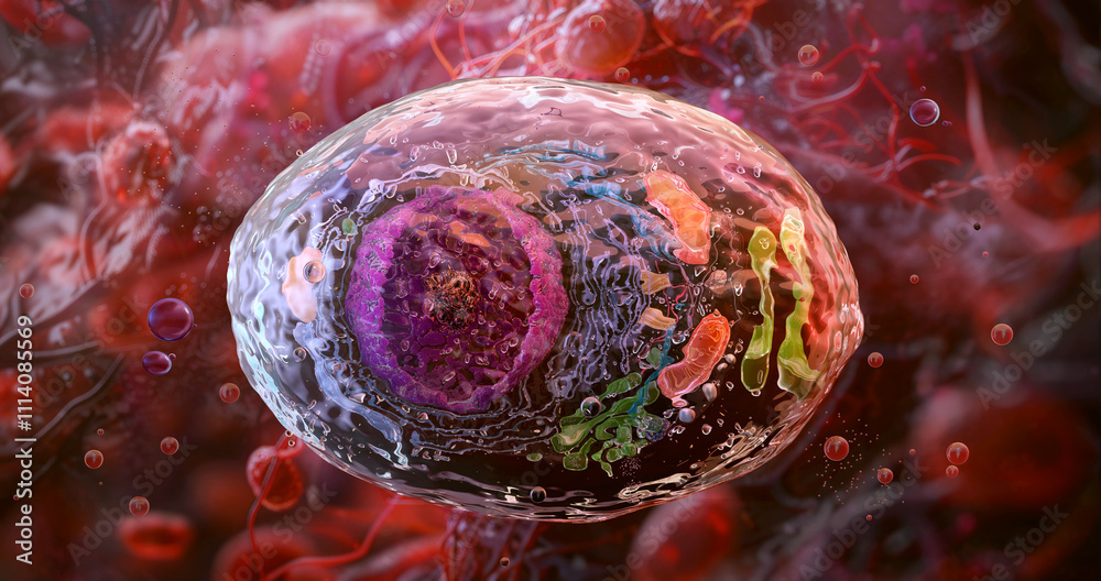 Plasma cell, white blood cell leukocyte cellular structure. Develops ...