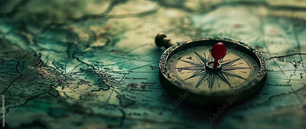 compass on the map compass, direction, north, south, east, west, travel ...