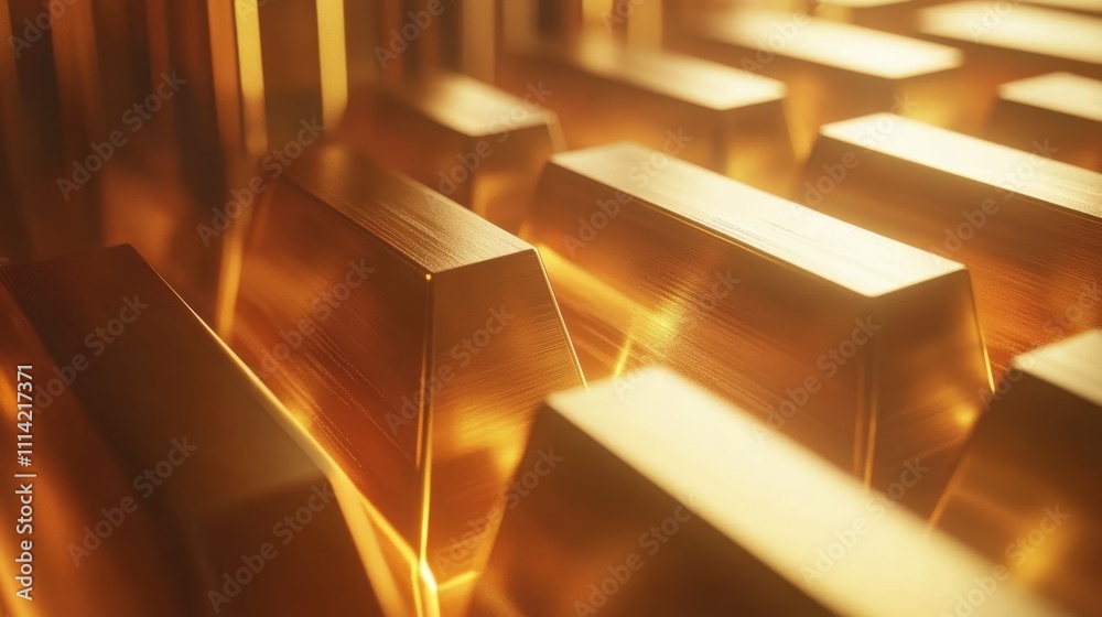Graph of rising gold bars, investment growth, financial success, wealth accumulation, data ...