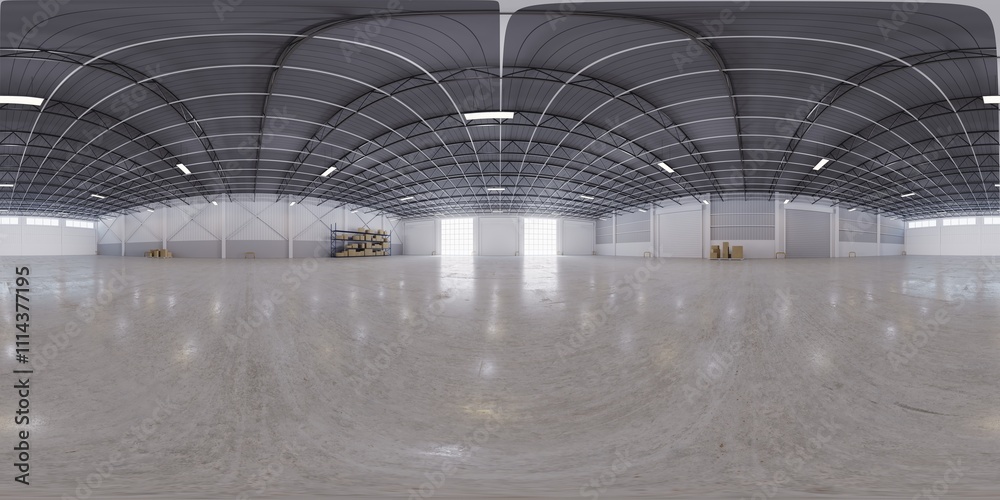 Full spherical hdri panorama 360 degrees of empty exhibition space ...