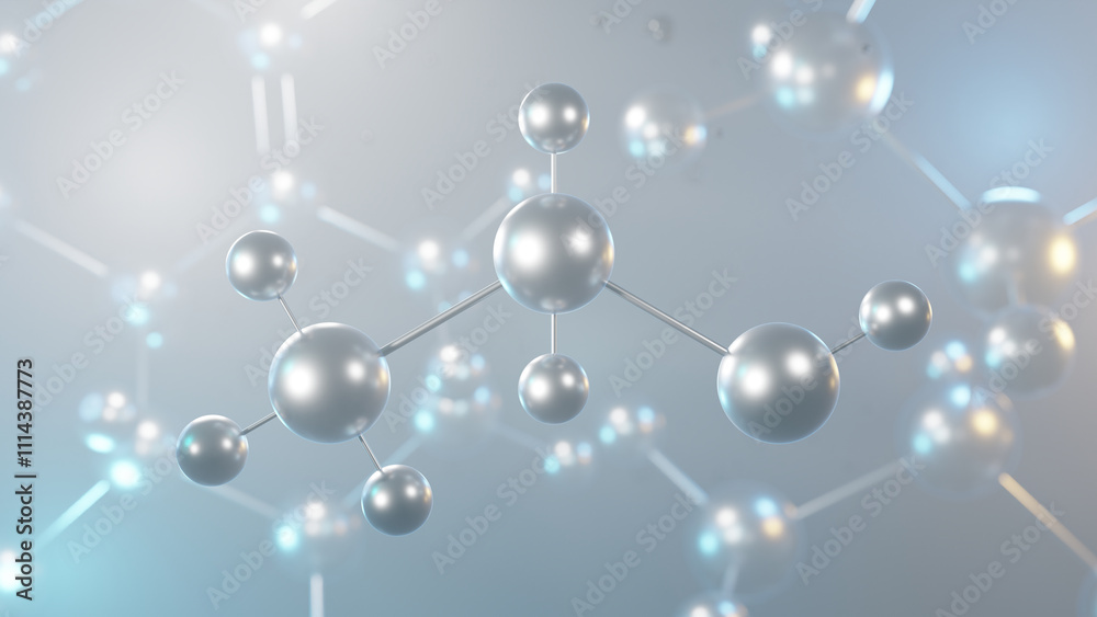ethanol molecular structure, 3d model molecule, ethyl alcohol ...